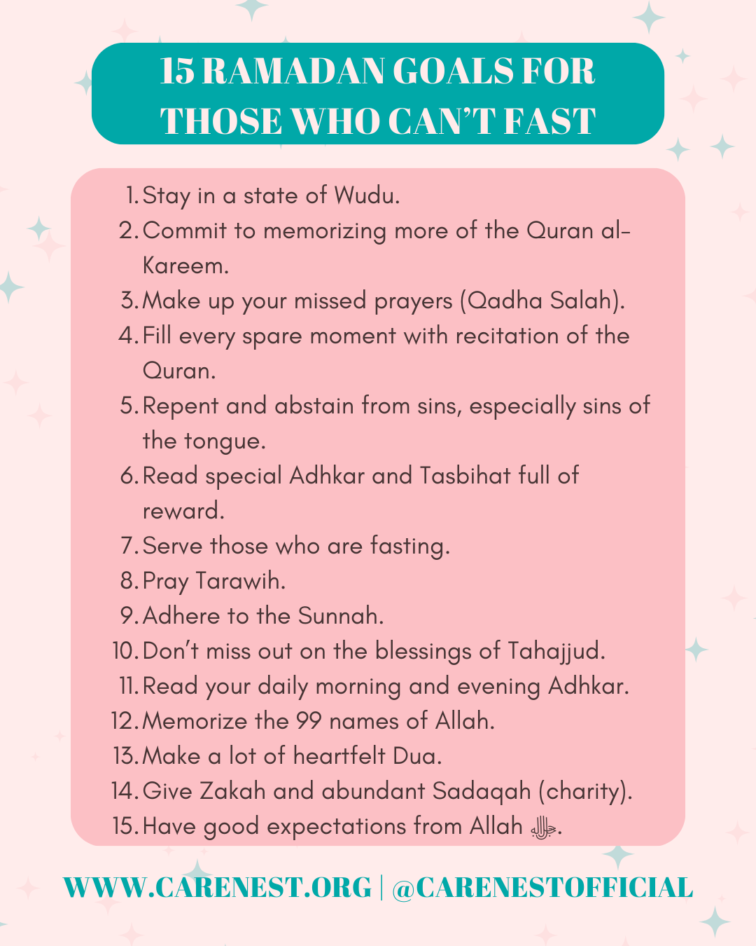 15 Ramadan Goals for Those Who Can’t Fast (Tips for Women Who Are ...