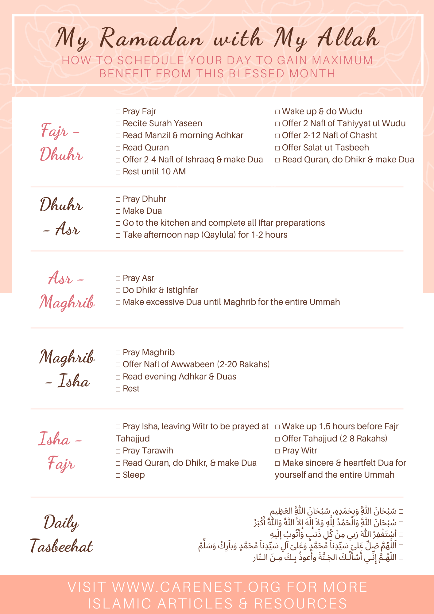 How to Prepare for Ramadan (+ FREE Daily Planner) - Care Nest
